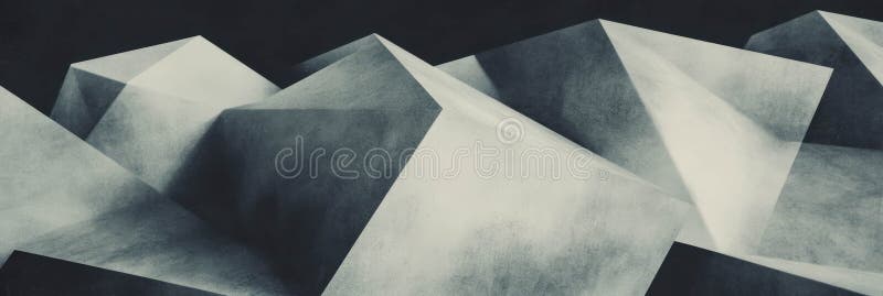 Abstract Geometric Shapes in Light Gray Tones Create a Striking ...