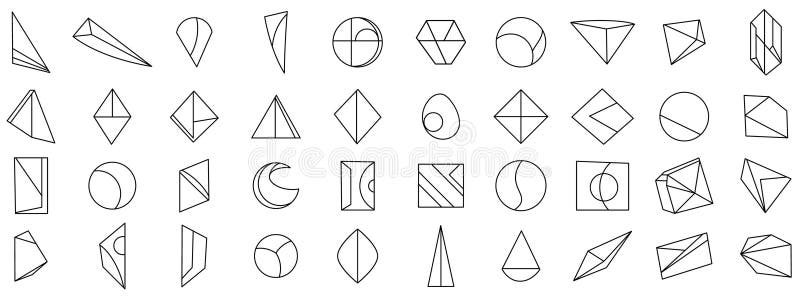 Abstract Geometric Shapes. LInear Graphic Elements for Banner, Poster ...