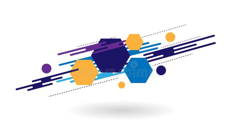 Abstract Geometric Shapes and Lines Sports Background Flat Style Stock ...