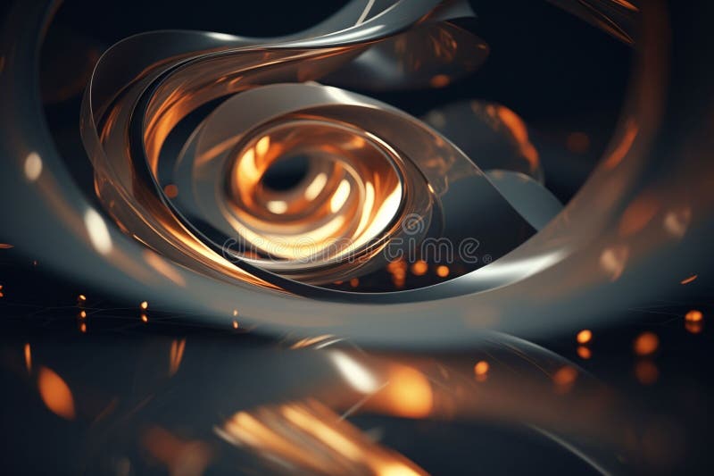 Abstract Geometric Shapes Merging in a Surreal Stock Illustration ...