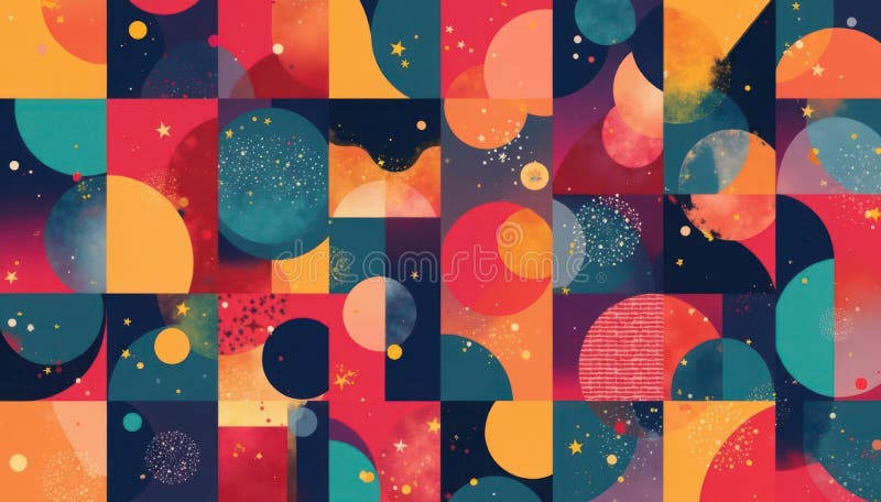 Abstract Geometric Shapes, Modern Design, Continuous Repeat , Decor ...