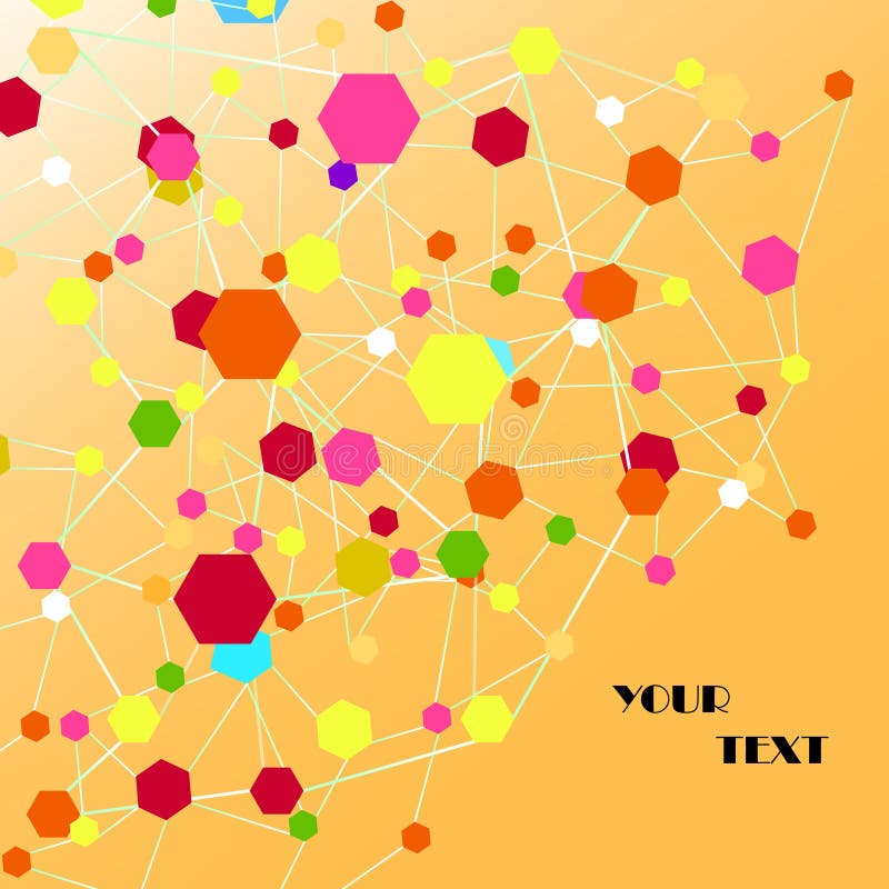 Abstract Geometric Shapes of Molecular Compounds Stock Illustration ...