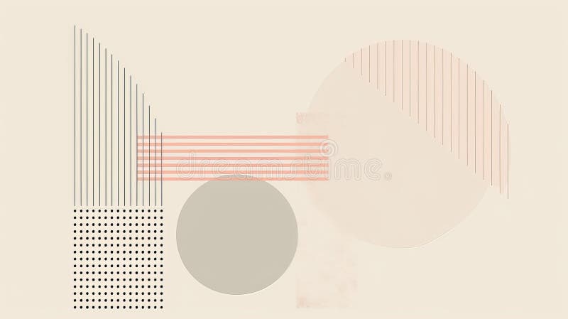 Abstract Geometric Shapes in Neutral Tones Stock Illustration ...