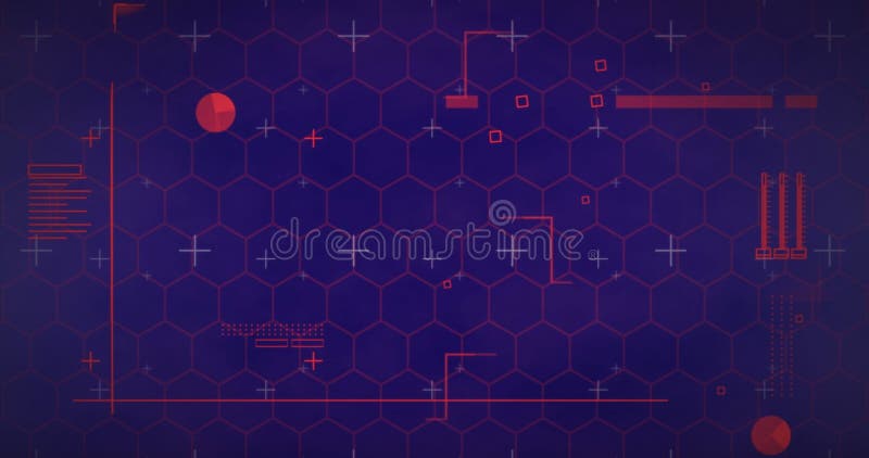 Abstract Geometric Shapes Overlay a Hexagonal Pattern Stock ...