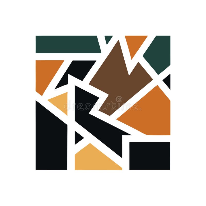 Abstract Geometric Shapes Pattern, Modern Design Elements, Vector Design Generative AI Stock ...