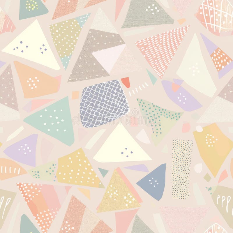 Abstract Geometric Shapes Pattern with Pastel Colors Stock Image ...
