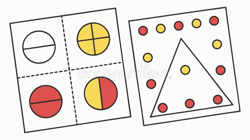 Abstract Geometric Shapes and Patterns Learning Cards, Vector Design ...