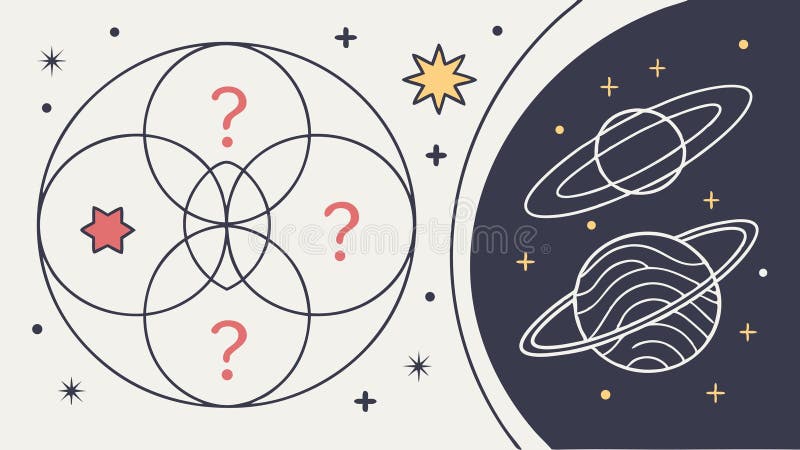 Abstract Geometric Shapes and Planets in Space Vector Design Generative ...