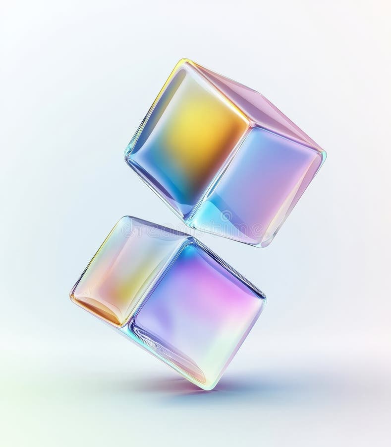 Abstract Geometric Shapes for Poster Design, Caustic Gradients in 3D Rendering, Futuristic Glass ...