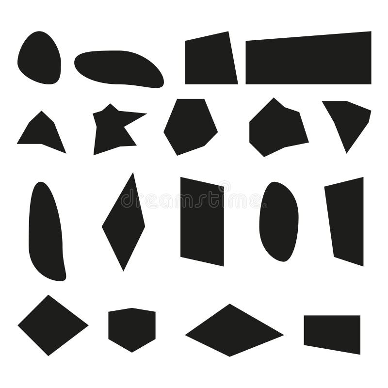 Abstract Geometric Shapes. Random Polygonal Forms. Minimalist Vector ...