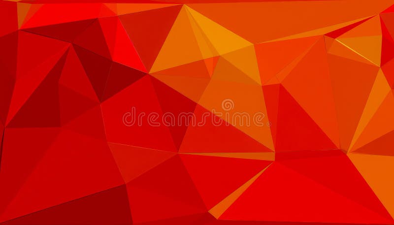 Abstract Geometric Shapes in Red and Orange Tones Stock Image - Image ...