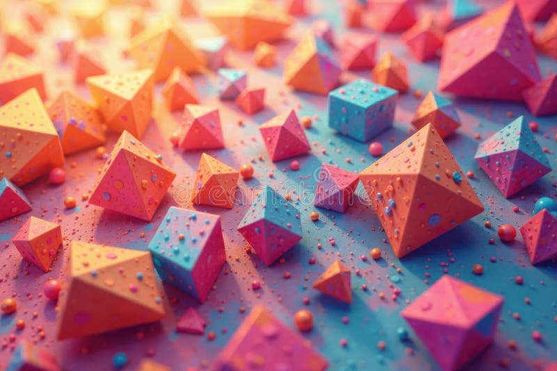 Abstract Geometric Shapes Repeating Across Surface, Texture, Repeating ...