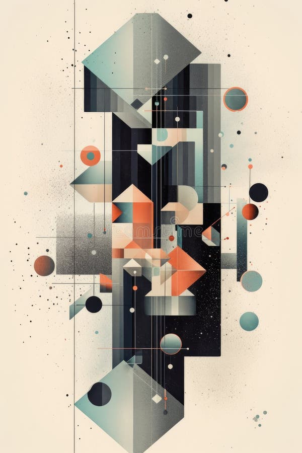Abstract Geometric Shapes Representing Different Data Points Stock ...