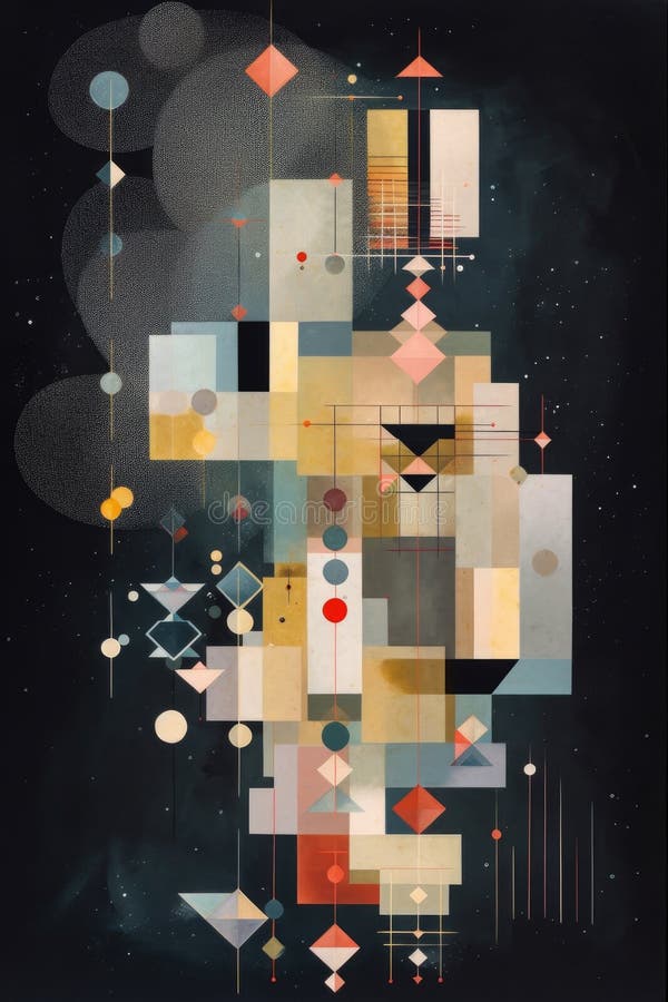 Abstract Geometric Shapes Representing Different Data Points Stock ...