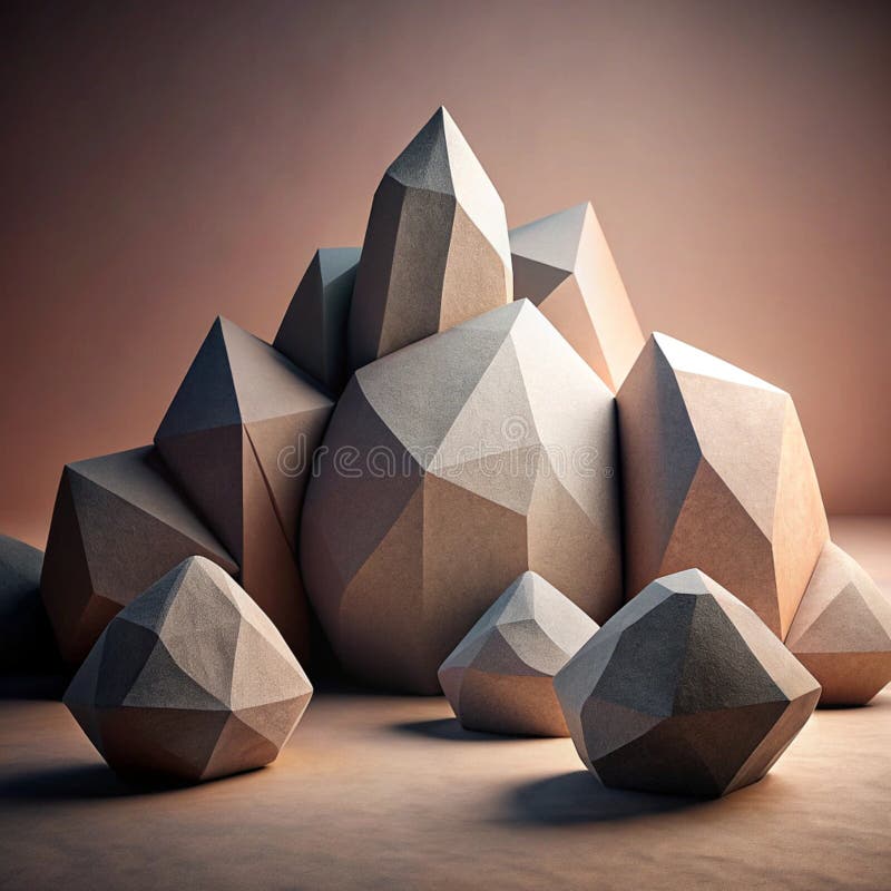 Cluster of Rocks Stacked Neatly Stock Illustration - Illustration of ...