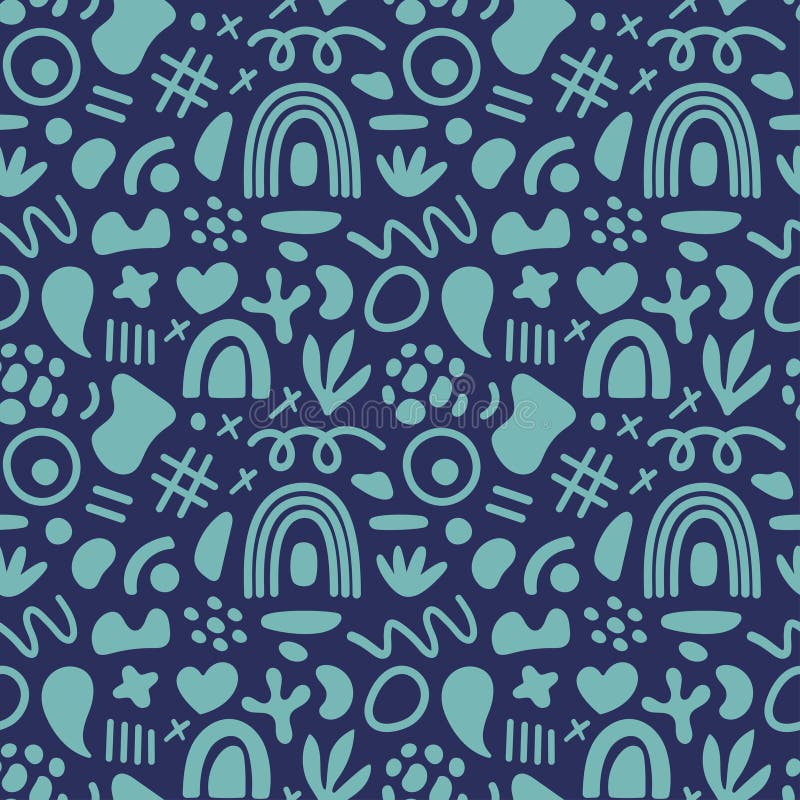 Abstract Geometric Shapes Seamless Pattern. Abstract Contemporary ...