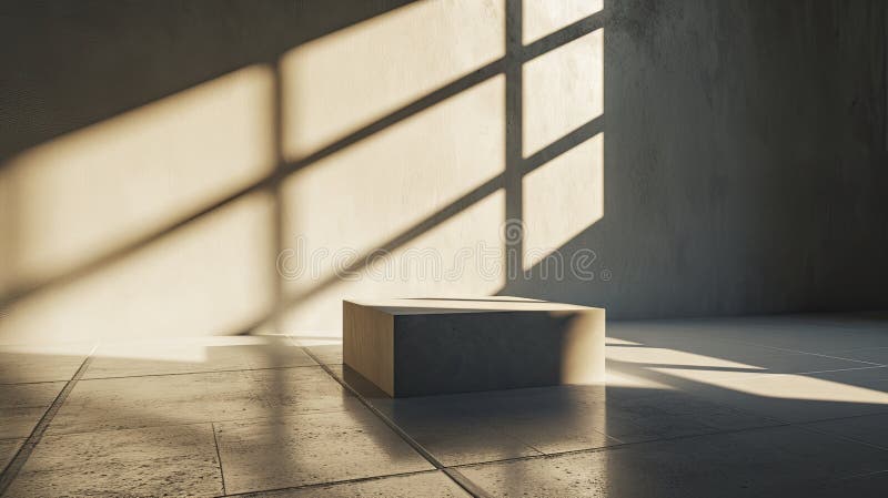 Abstract Geometric Shapes and Shadows in Modern Interior. Stock Photo ...