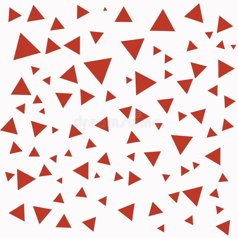 Red Triangles Structure. Triangles on the White Backdrop. Abstract ...