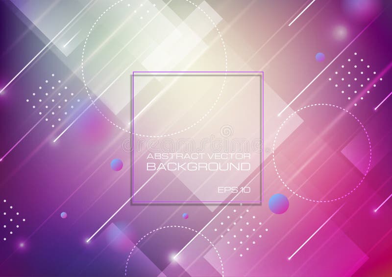 Abstract Geometric Shapes Violet Background Stock Vector - Illustration ...