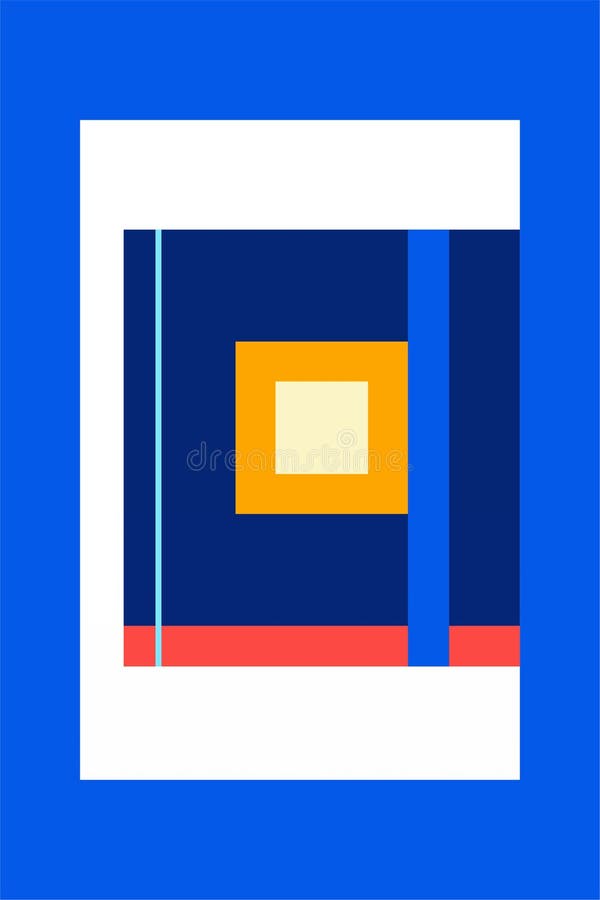 Abstract Geometric Shapes Wall Art Decoration Stock Illustration ...