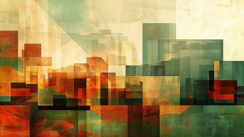 Abstract Geometric Patterns Warm Tones Grunge Texture Stock Photos ...