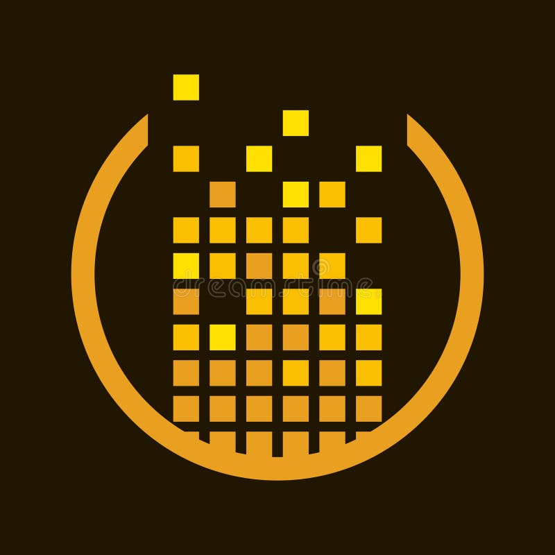 Abstract Geometric Sign of Structure is Assembled from Square Segments ...