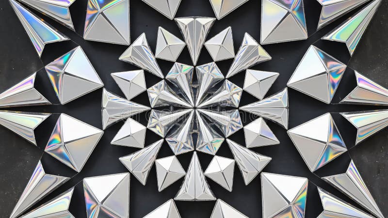 Abstract Geometric Silver Pyramid Pattern, Good Resolution Stock Photo ...