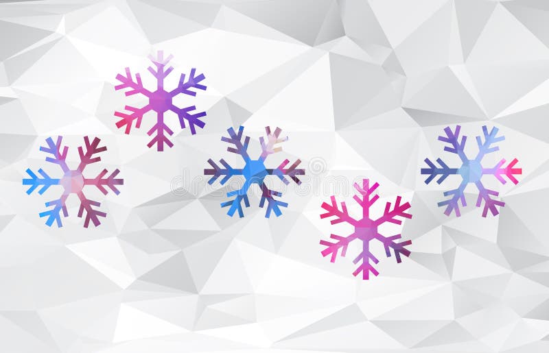 Abstract Geometric Snowflakes Background Stock Vector - Illustration of ...