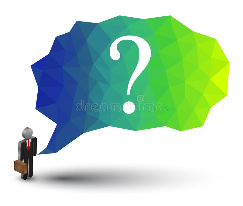 Abstract Geometric Speech Bubble With Question Mark Stock Vector ...