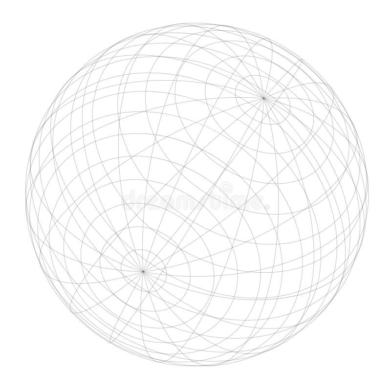 Abstract Geometric Sphere Grid Graphic Design Stock Vector ...