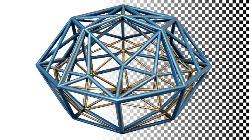 Abstract Geometric Sphere Polyhedron Complex Structure Design Element ...