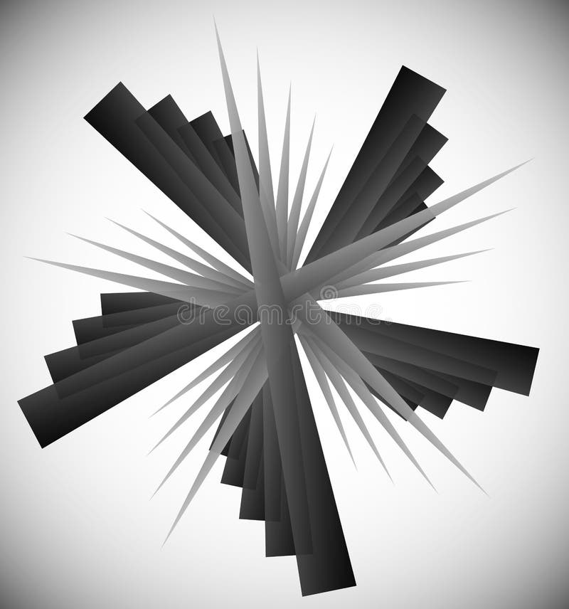 Abstract Geometric Spiral Element with Intersecting Lines Stock Vector ...