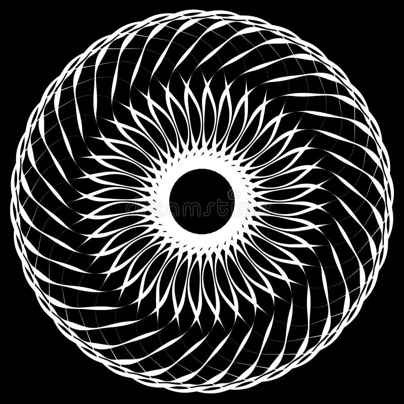 Abstract Geometric Spiral Element with Intersecting Lines Stock Vector ...