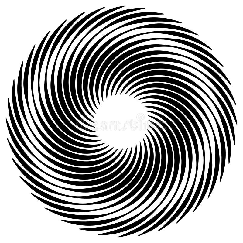 Abstract Geometric Spiral, Ripple Element with Circular, Concentric ...