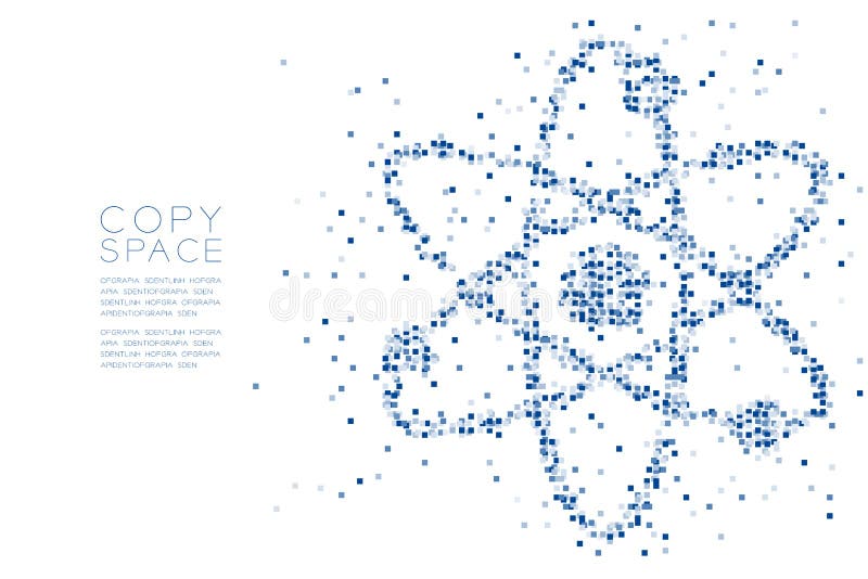 Abstract Geometric Square Box Pattern Atom Symbol Shape, Science ...