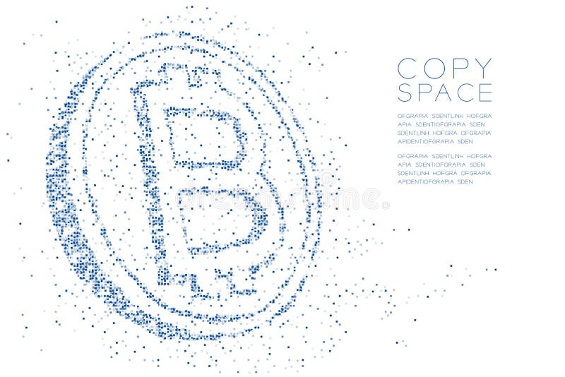 Abstract Geometric Square Box Pattern Bitcoin Cryptocurrency Shape ...