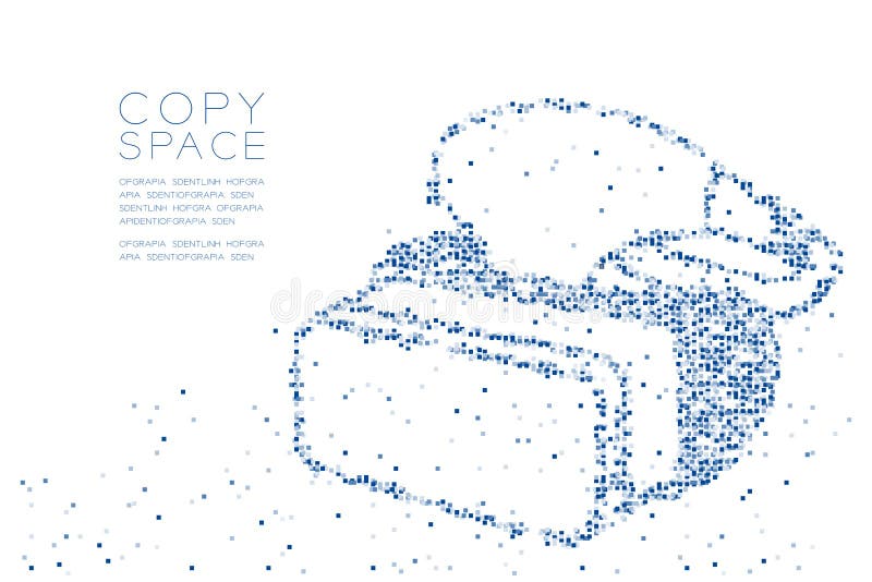 Abstract Geometric Square Box Pixel Pattern VR Headset Virtual Reality ...