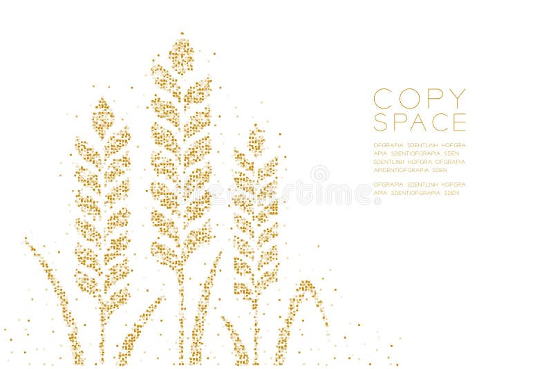 Abstract Geometric Square Box Pixel Pattern Wheat Shape, Bakery Concept ...