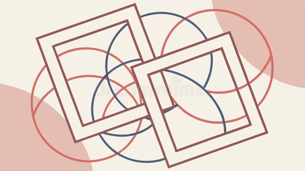 Abstract Geometric Square Frame Pattern, Decorative Vector Design ...