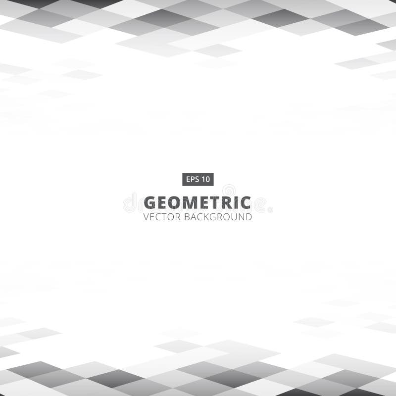 Abstract White and Gray Subtle Lattice Square Pattern Perspective ...