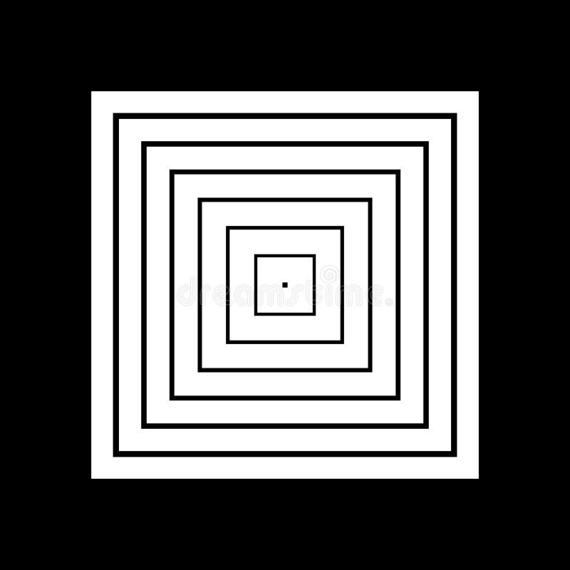 Abstract Geometric Square Lines Design. Black and White Background ...