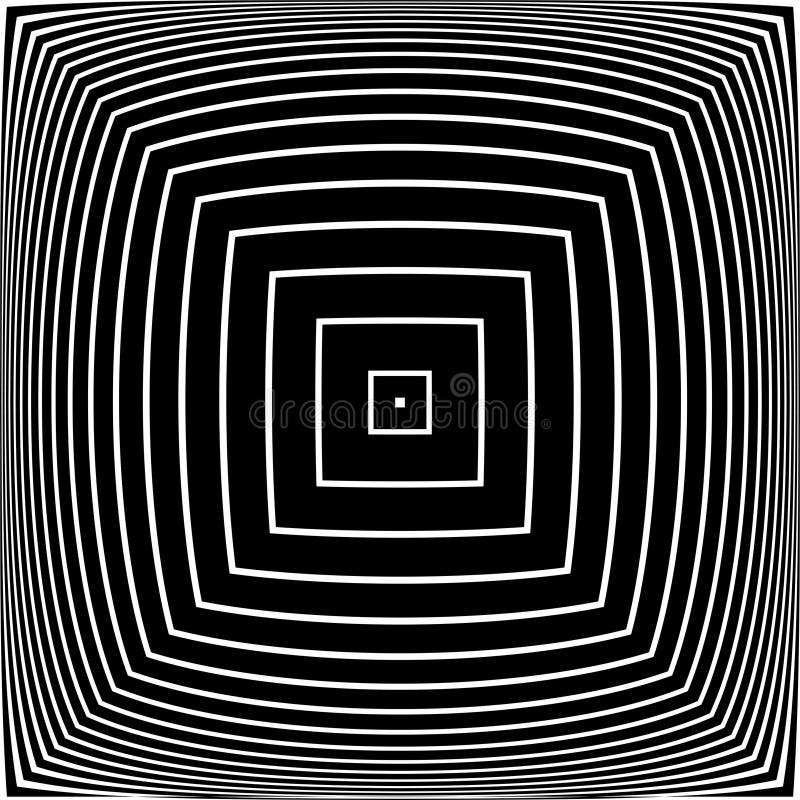 Abstract Geometric Square Lines Op Art Design with 3D Illusion Effect ...