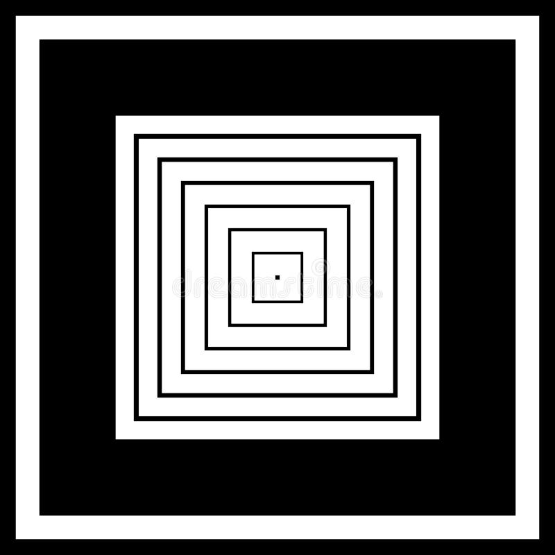 Abstract Geometric Square Lines Pattern. Black and White Background ...