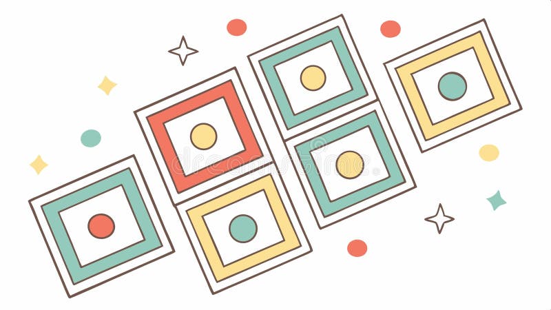 Abstract Geometric Square Pattern, Colorful Modern Design Element Vector Design Generative AI ...