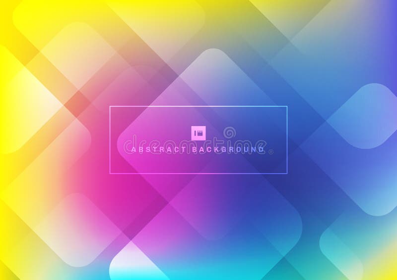 Abstract Geometric Square Shape Overlapping Layers Colorful Background ...