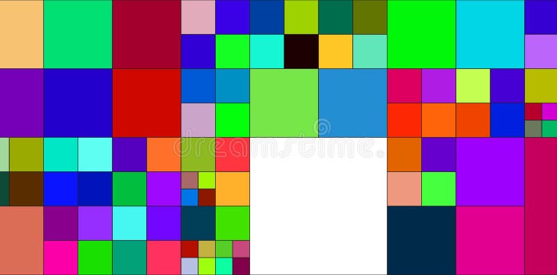 Abstract Geometric Squares Colorful Background. Vector Colored Squares ...