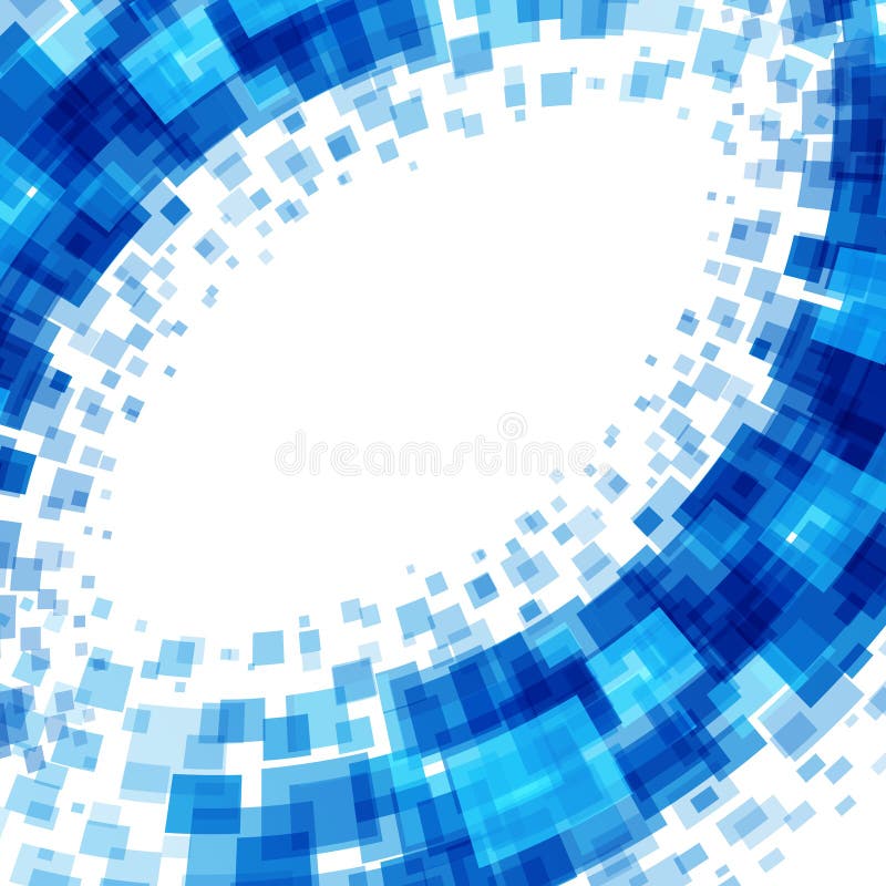 Abstract Geometric Squares Lines Blue Background. Stock Illustration ...