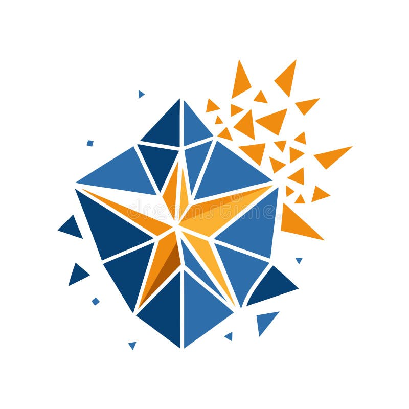 Abstract Geometric Star Constructed from Triangles, with Fragmentation ...