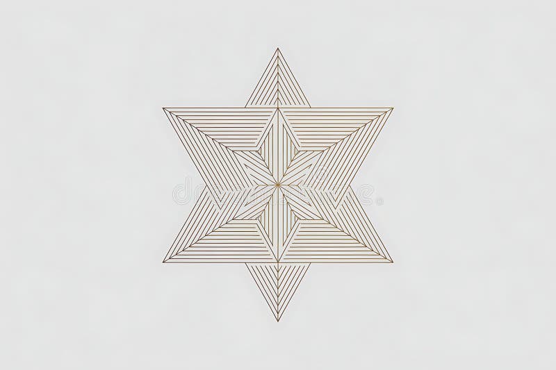 Abstract Geometric Star Design with Linear Pattern Stock Photo - Image ...