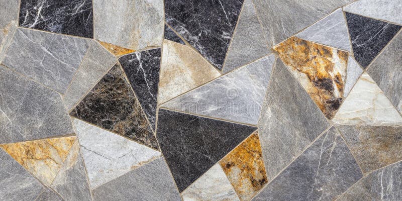 Abstract Geometric Stone Tile Background with Interlocking Polished ...